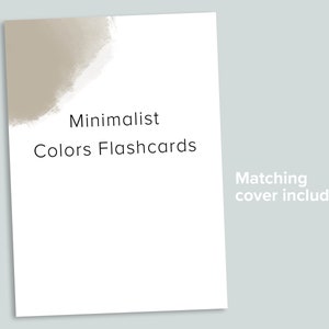 Minimalist Color Flashcards Printable | Modern Rainbow Basic Colors ...