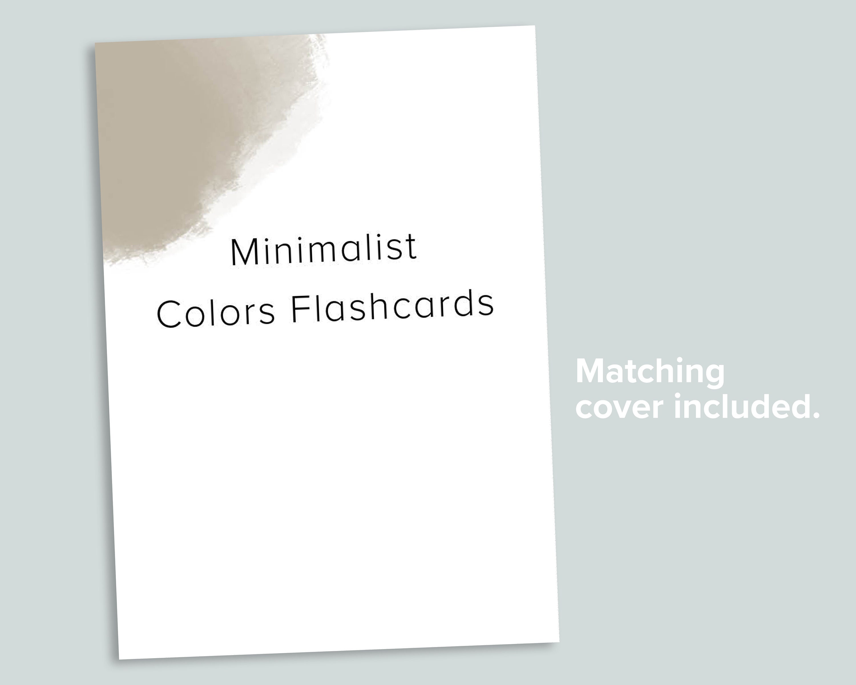 Minimalist Color Flashcards Printable Modern Rainbow Basic - Etsy