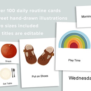 Editable Daily Rhythm Cards Printable Bundle | Morning Evening Routine ...