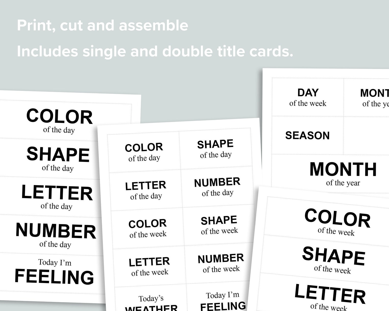 Preschool Circle Time Board Bundle | Printable DIY Learning Wall ...