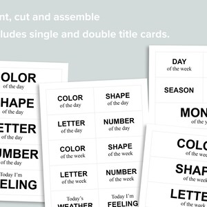 Preschool Circle Time Board Bundle | Printable DIY Learning Wall ...