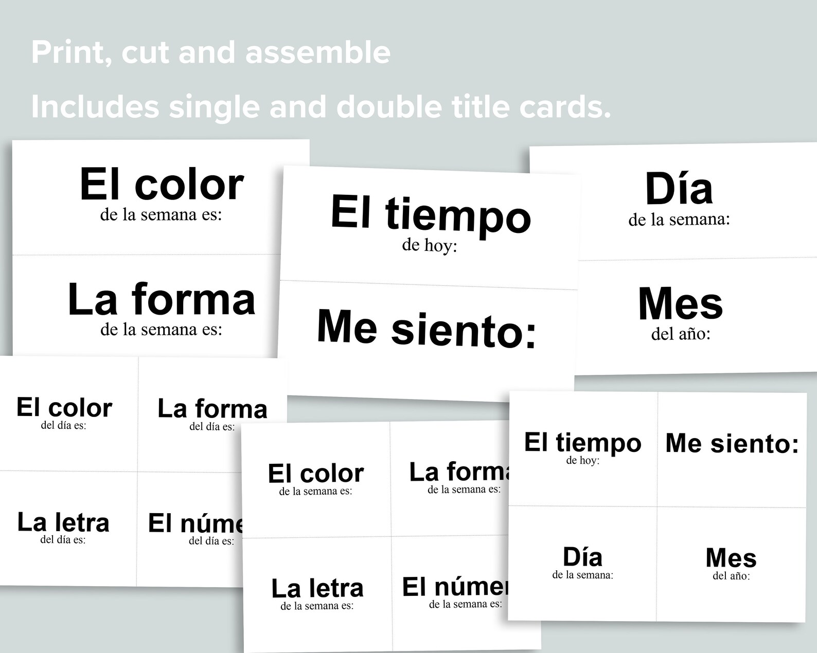 Spanish Preschool Circle Time Board Bundle Printable DIY - Etsy