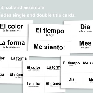 Spanish Preschool Circle Time Board Bundle | Printable DIY Learning ...
