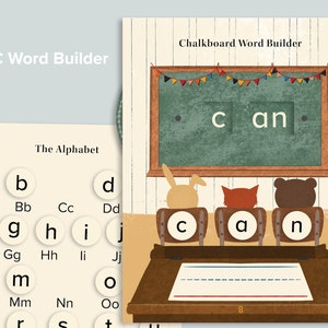 CVC Word Builder | Homeschool Printables | Phonics Read Practice | Easy ...