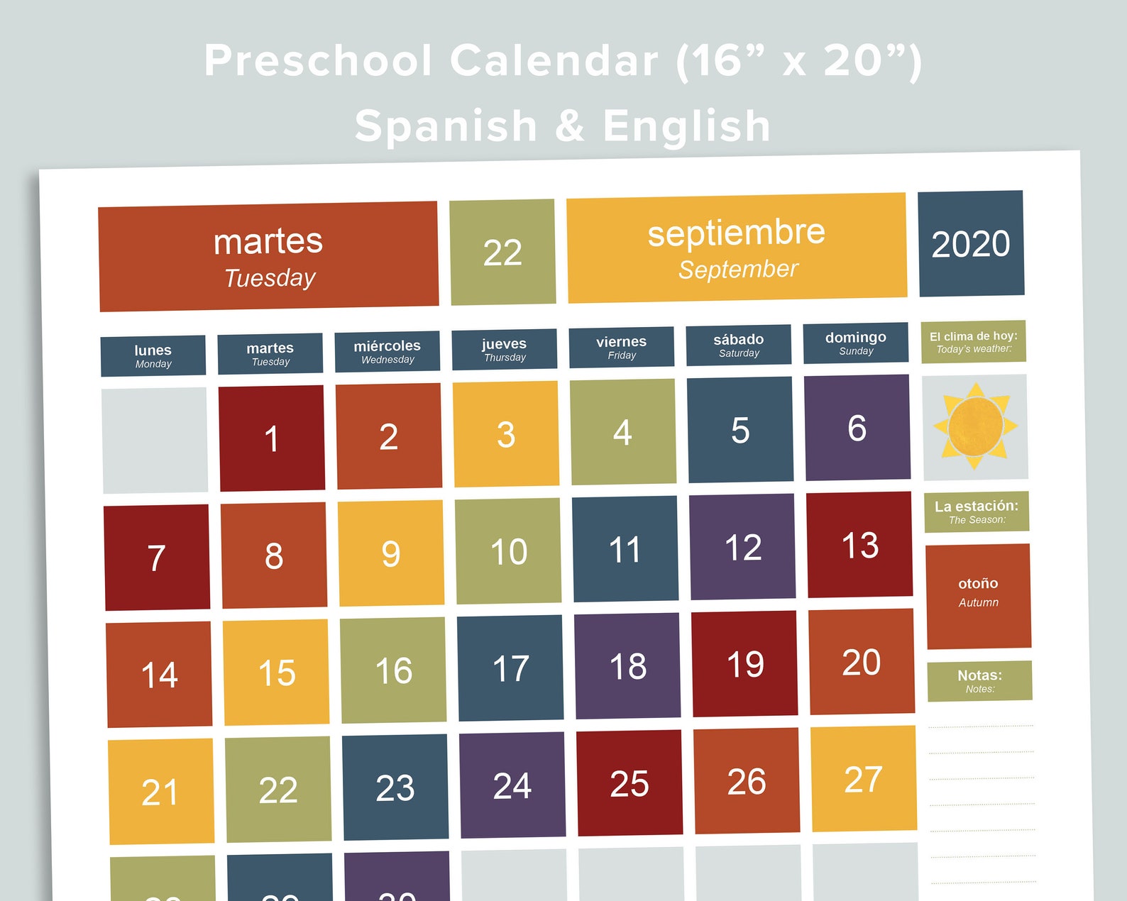 Spanish & English Preschool Circle Time Board Bundle | Bilingual ...