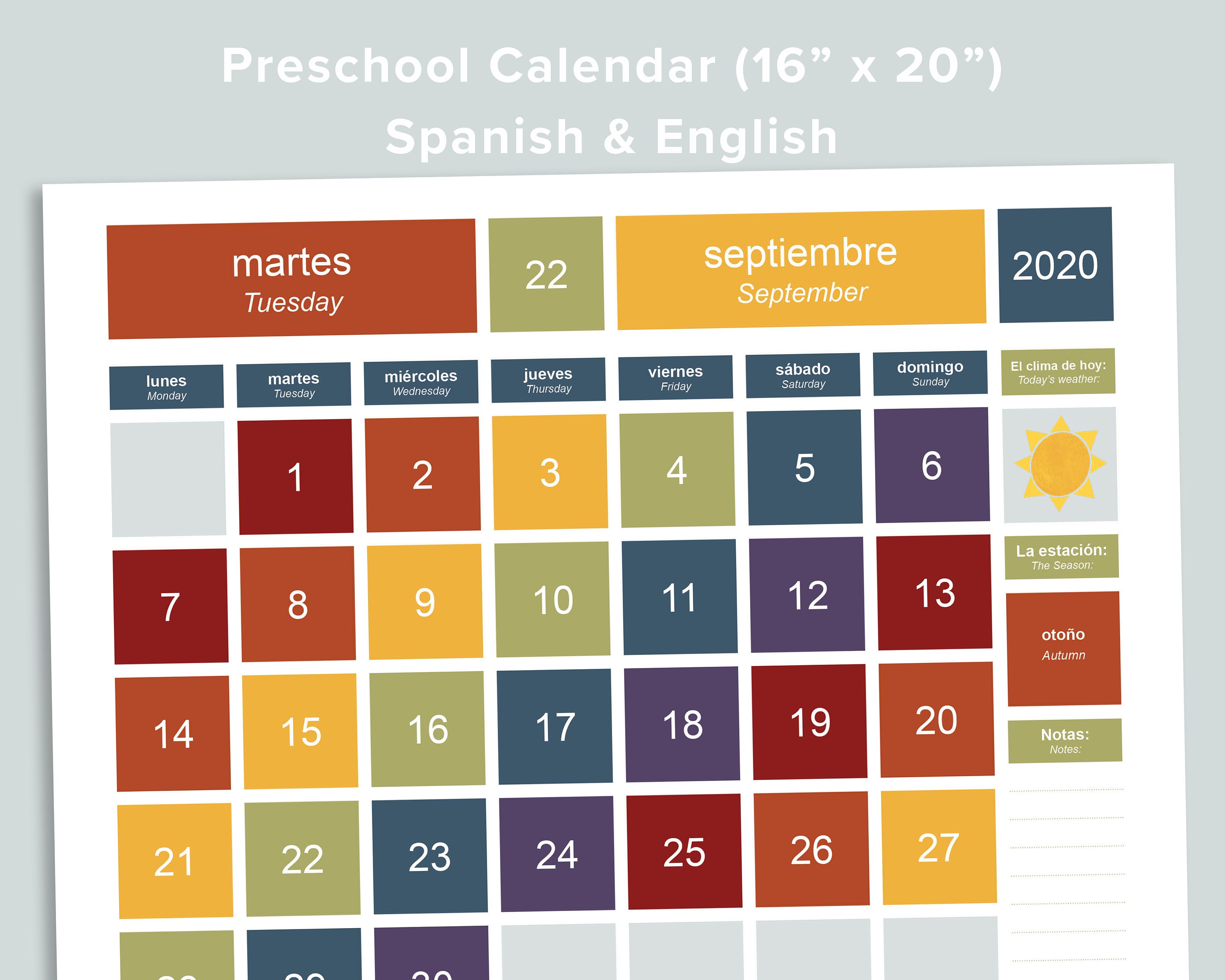 Spanish & English Preschool Circle Time Board Bundle | Bilingual ...