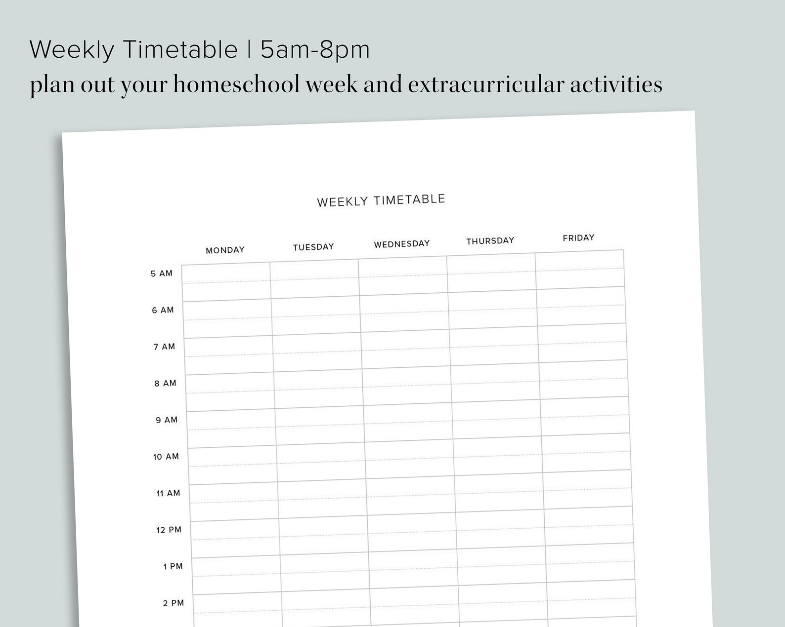 Homeschool Curriculum Planner Printable Minimalist Teacher | Etsy