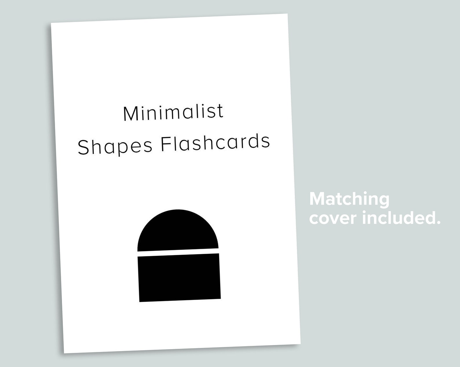 Minimalist Shapes Flashcards Printable | Modern Basic Shape Flash Cards ...