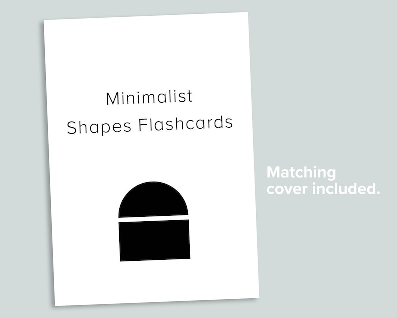 Minimalist Shapes Flashcards Printable | Modern Basic Shape Flash Cards ...