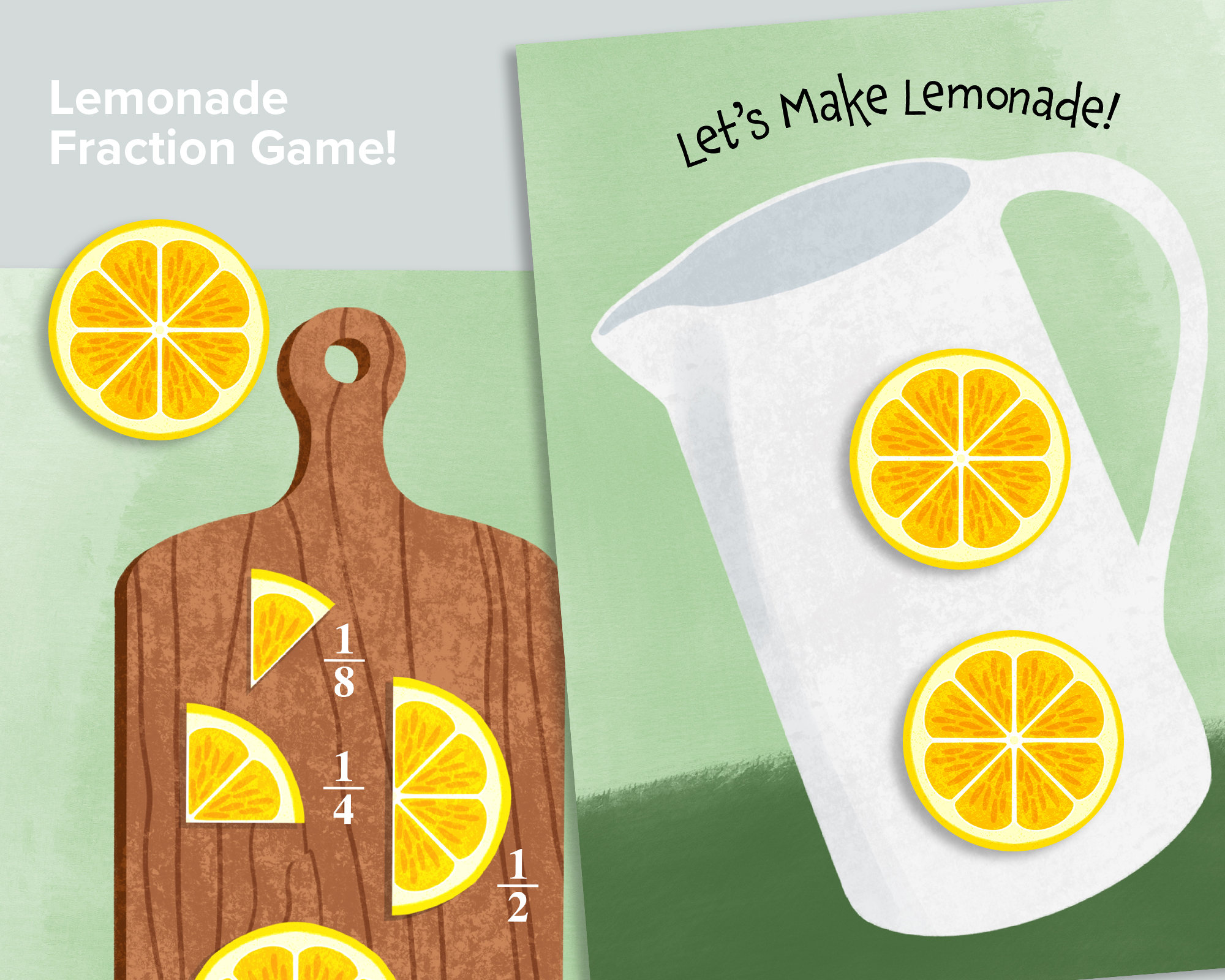 Let's Make Lemonade Fraction Game Homeschool Math Game | Etsy