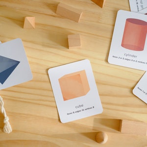 Minimalist 3D Shapes Flashcards Printable | Modern Geometry Basic Shape ...