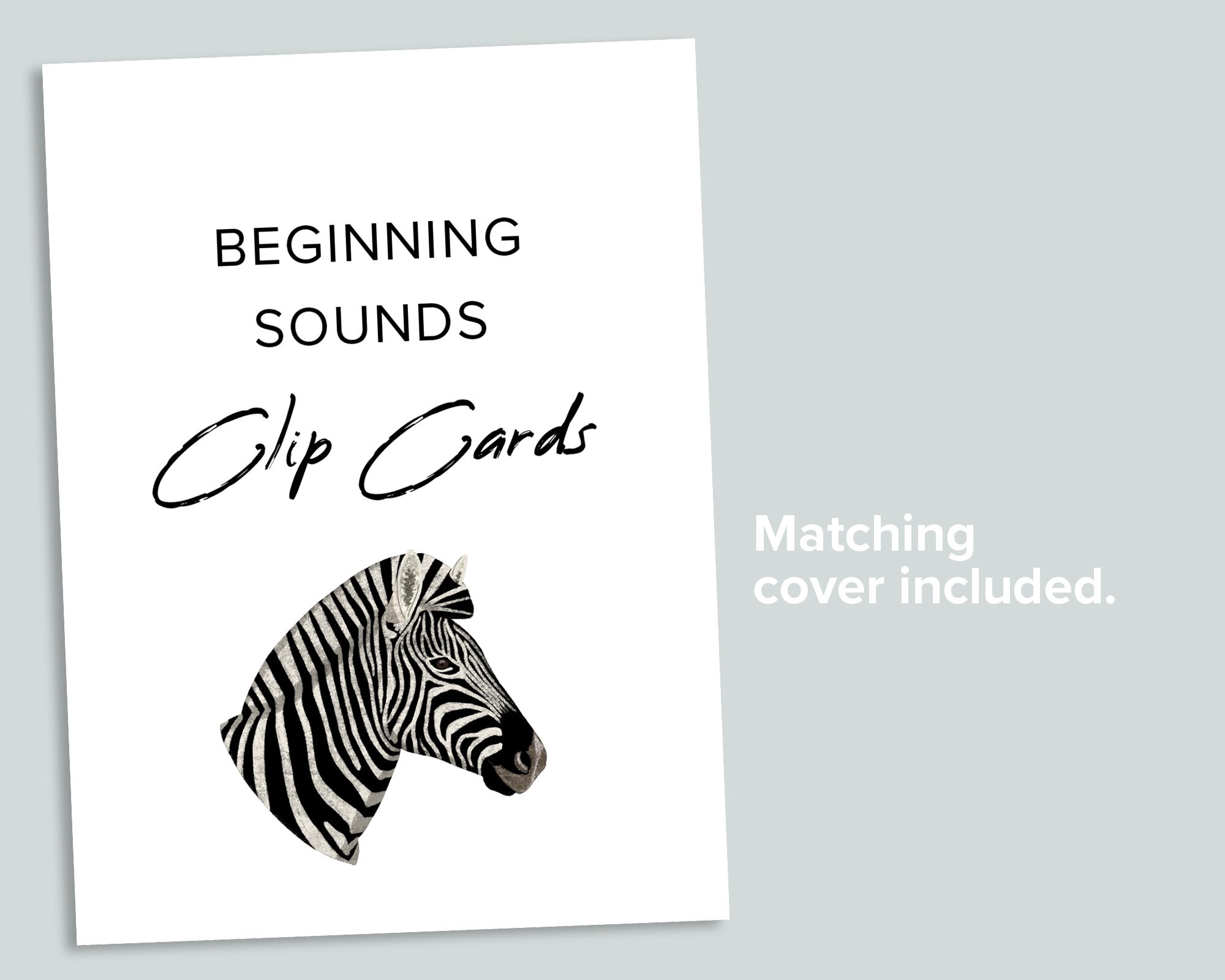 Beginning Sounds Clip Cards Nature ABC Printable Phonics - Etsy