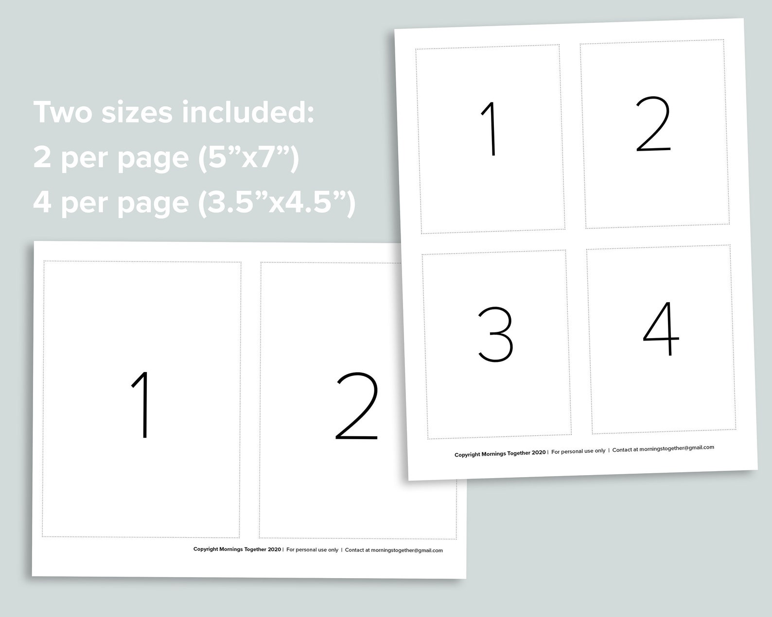 Number Cards 1-20 Printable Preschool Homeschool Classroom | Etsy