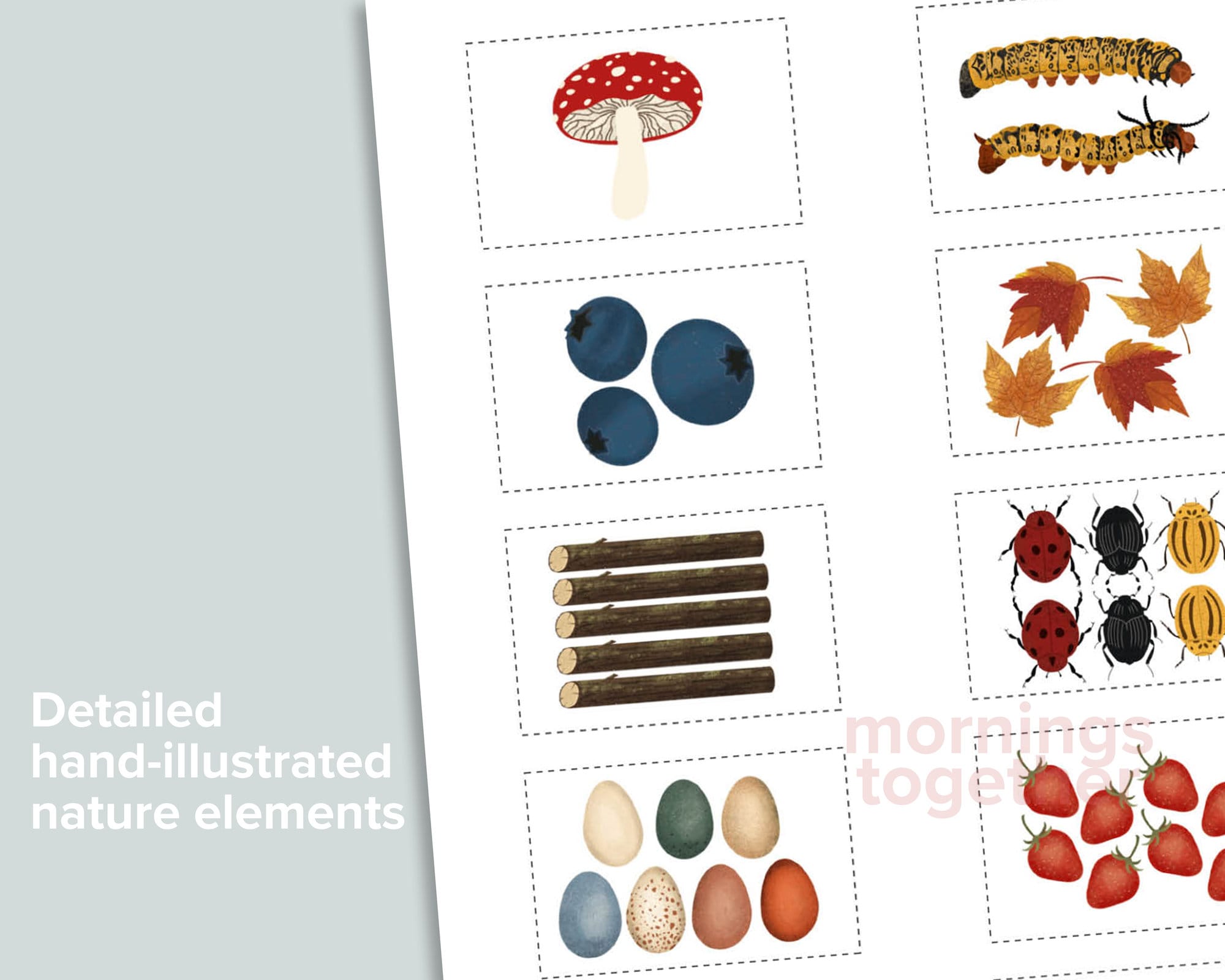 1-20 Nature Counting Activity Preschool Nature Busy Book - Etsy