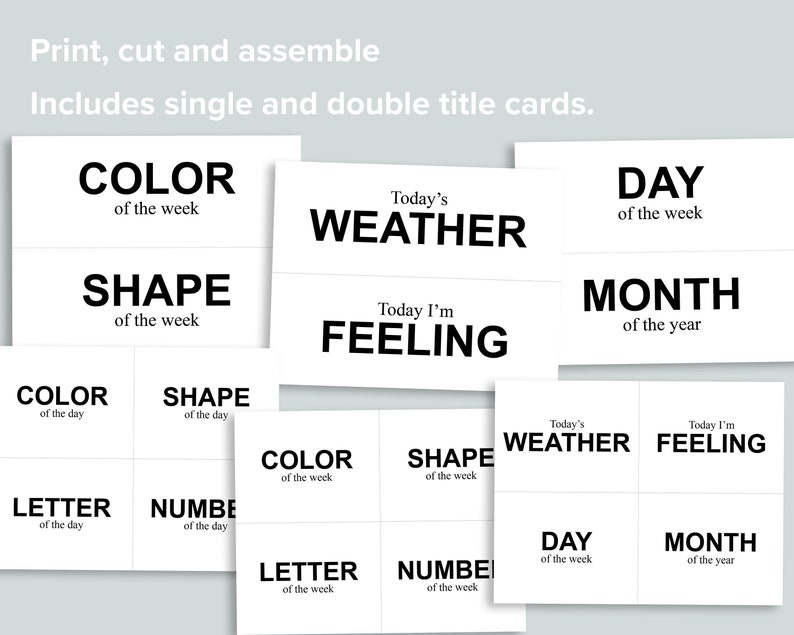 Preschool Circle Time Board Bundle | Printable DIY Learning Wall ...
