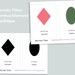 French & English Minimalist Shapes Flashcards Printable | Modern Basic ...
