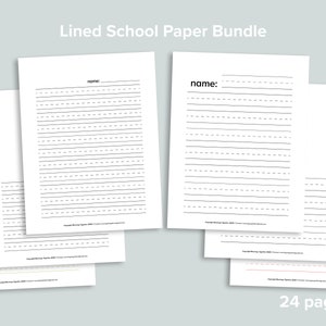 Lined School Paper Draw and Write Pages Printable | Kindergarten ...