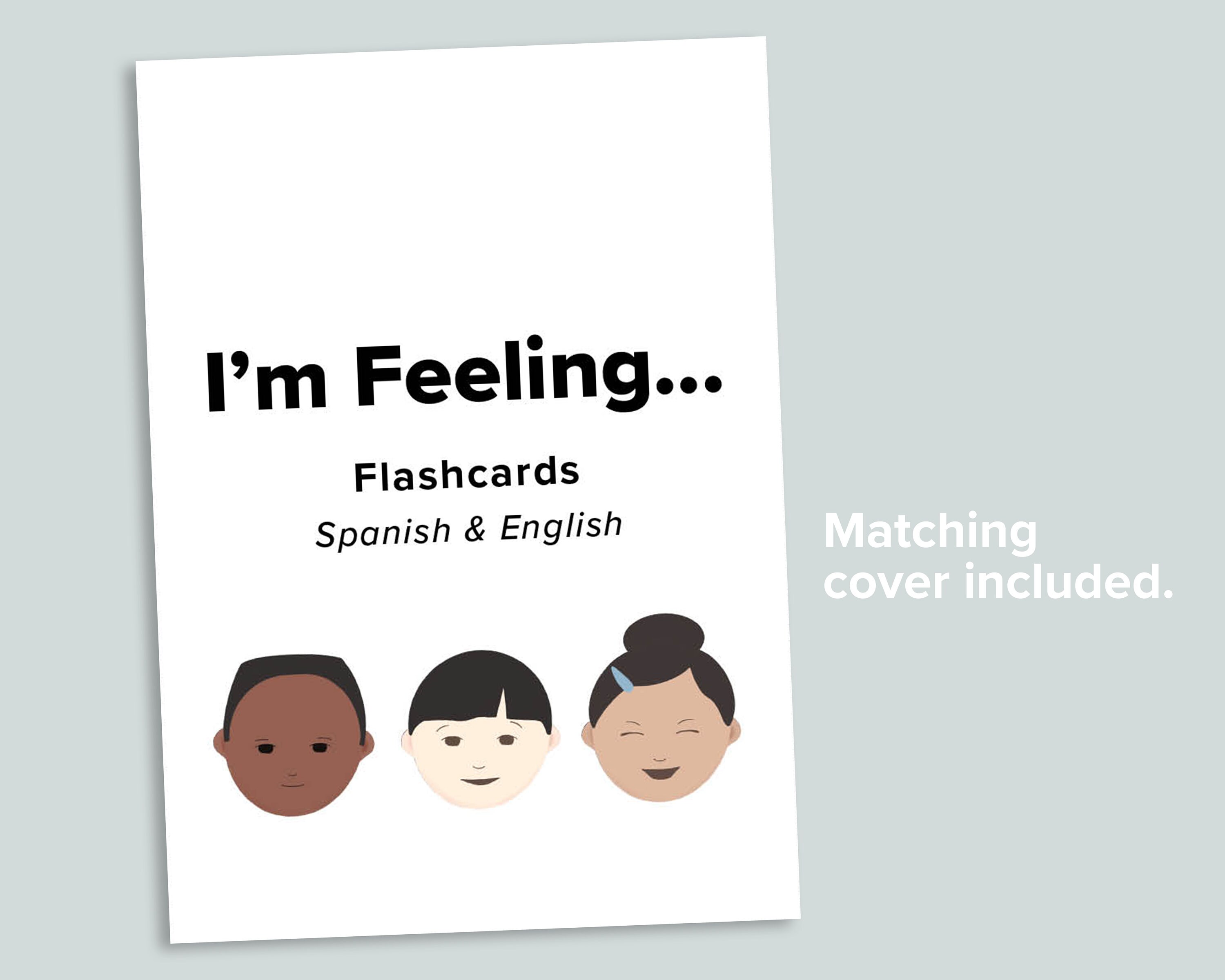 Spanish & English Emotions Bilingual Flashcards Printable - Etsy