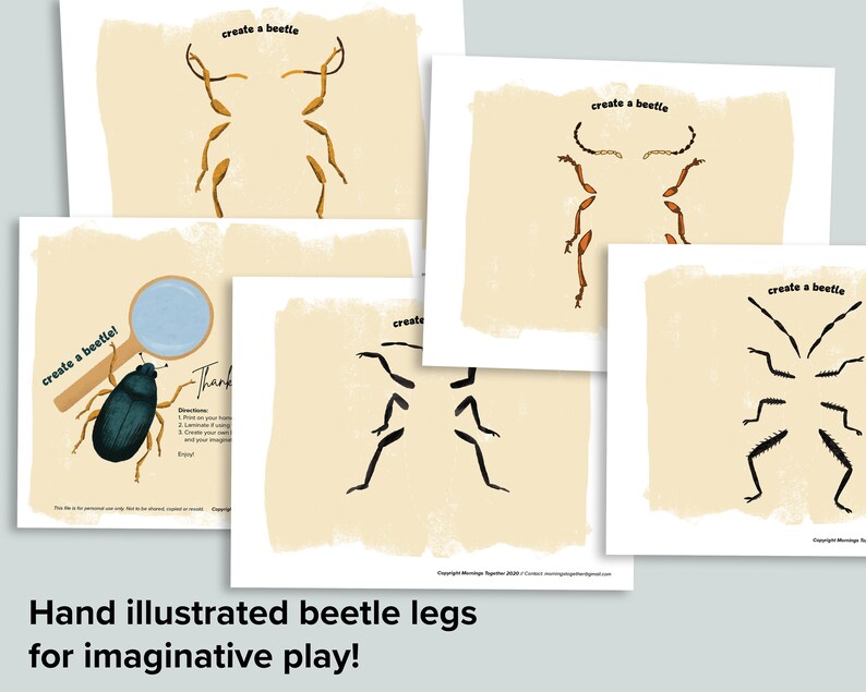 Playdough Mats BUNDLE 30 Pages Printable Spring Beetle - Etsy