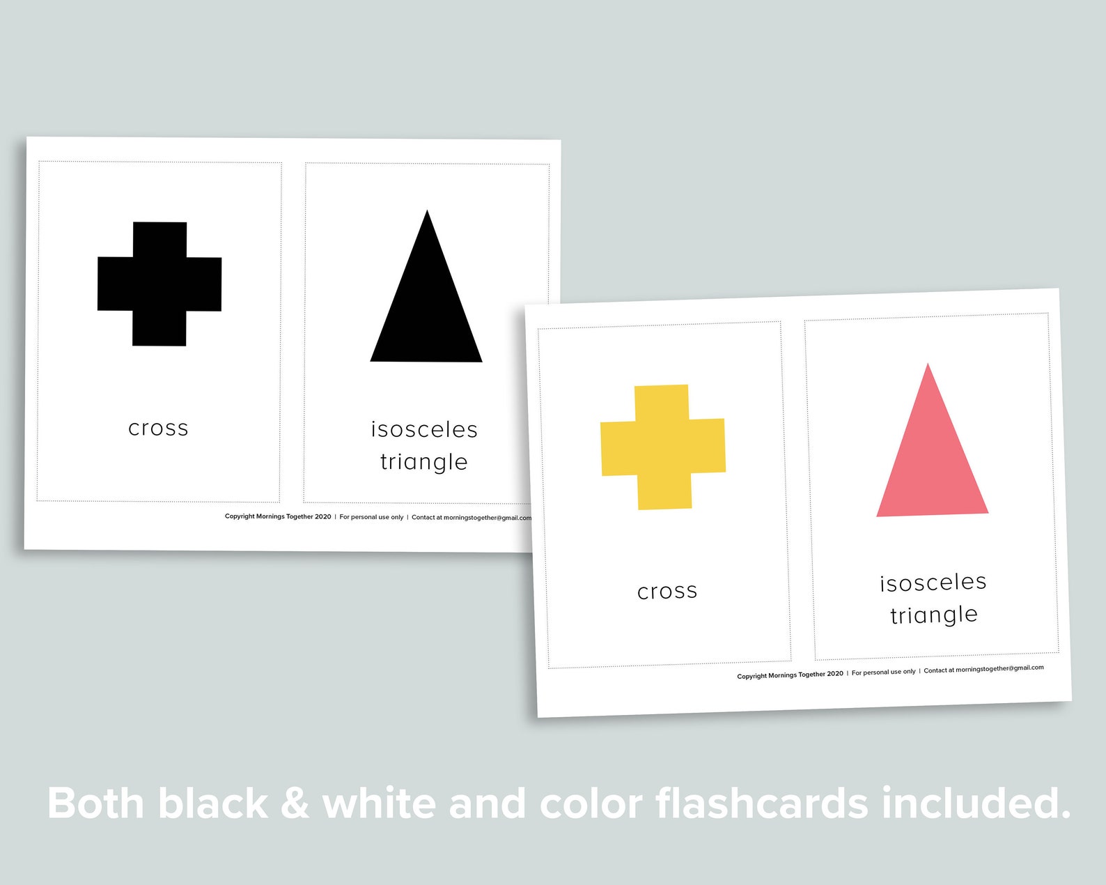 Minimalist Shapes Flashcards Printable | Modern Basic Shape Flash Cards ...