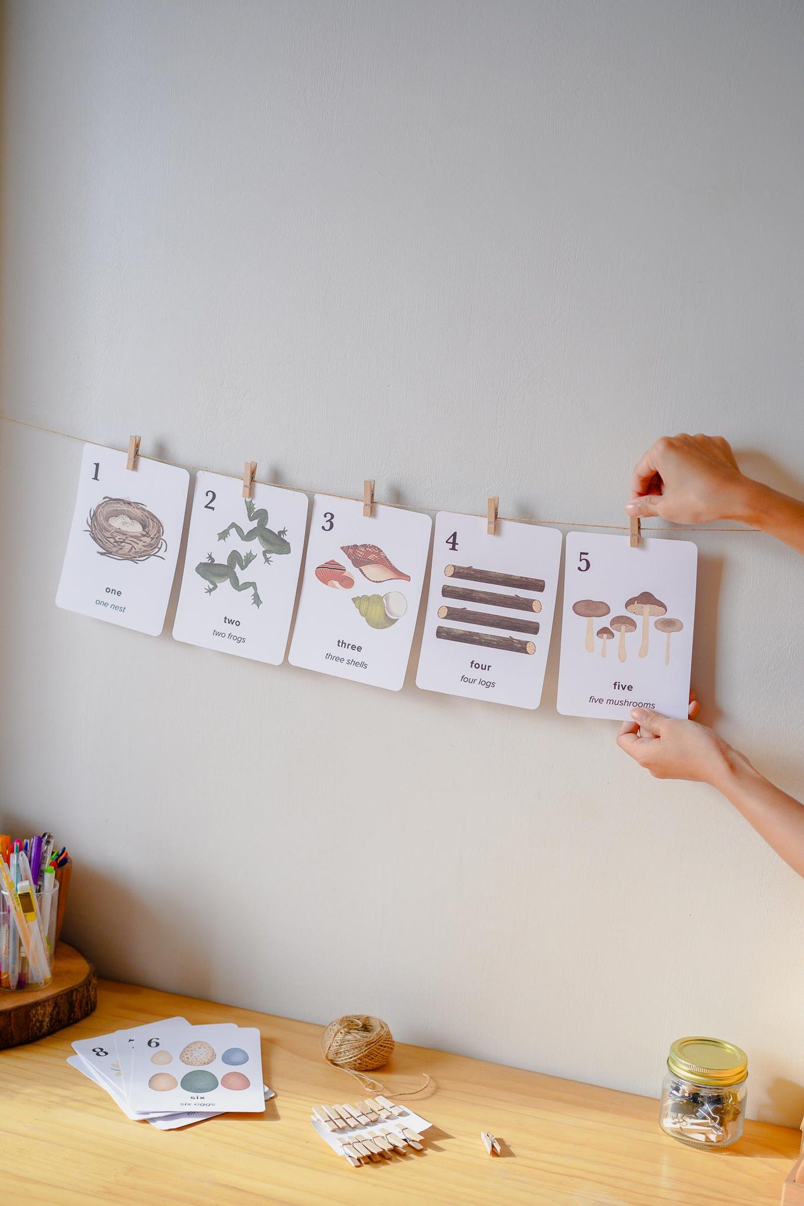 Nature Number Cards 1-20 Charlotte Mason Pre K Homeschool Printables ...