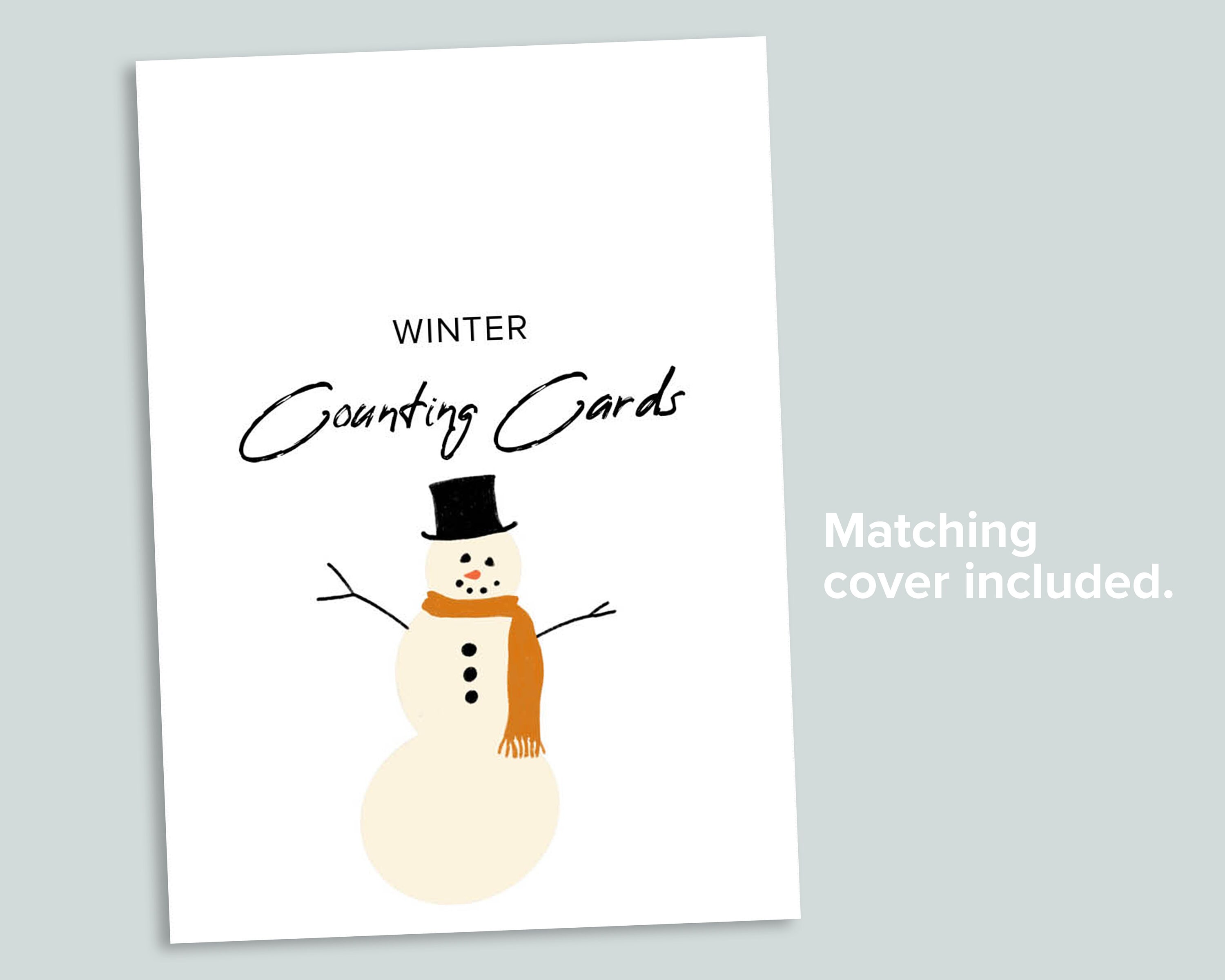 Winter Nature Number Cards Printable Homeschool Printables - Etsy