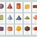 Minimalist 3D Shapes Flashcards Printable Modern Geometry Basic Shape ...
