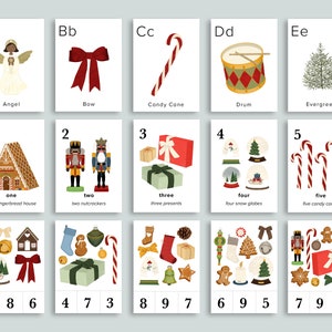 Christmas BUNDLE Printable ABC 123 Cards Homeschool Printables ...