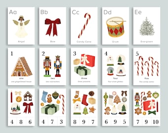 Digital Christmas ABC Flashcards / Alphabet Flash Cards/ - Etsy