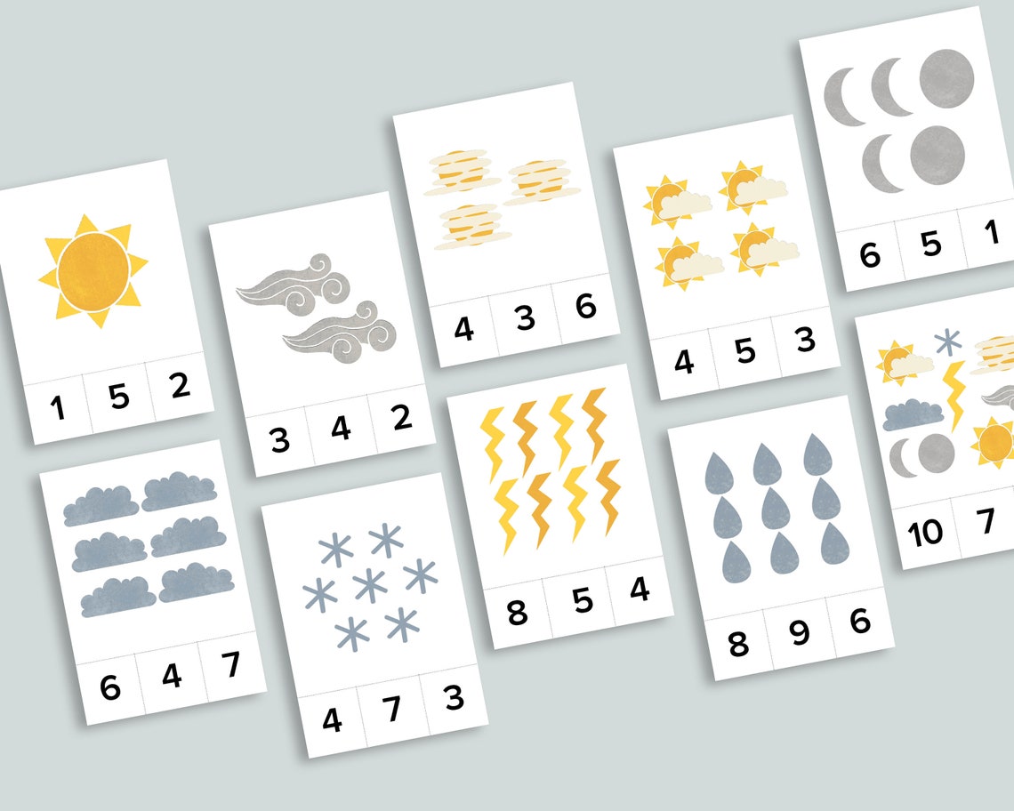 Weather Printable BUNDLE Homeschool Kids Calendar Printables - Etsy