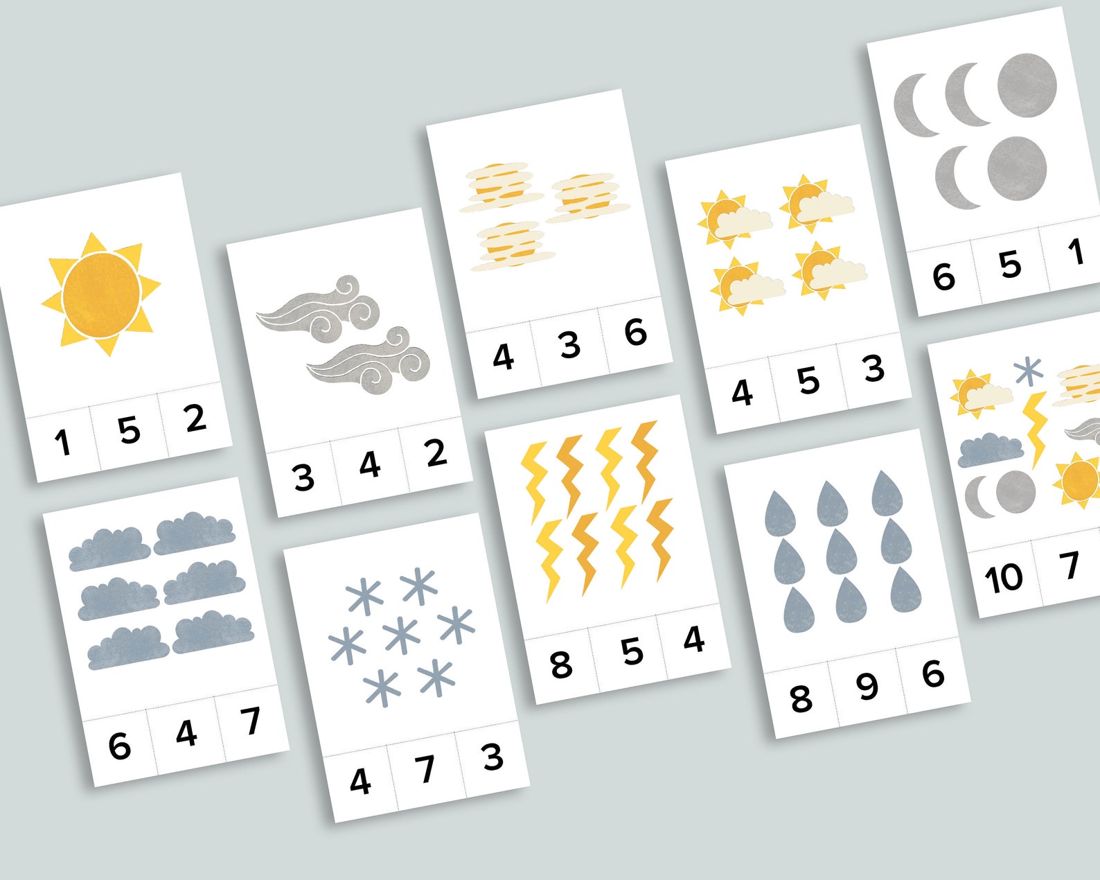 Weather Printable BUNDLE Homeschool Kids Calendar Printables | Etsy