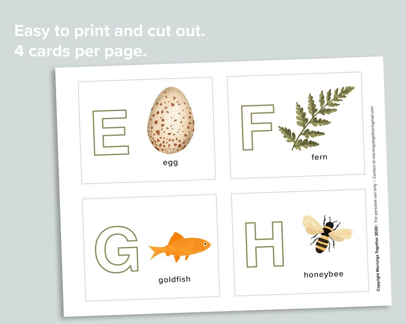 Nature ABC Resin Letter Match Activity Preschool Letters - Etsy