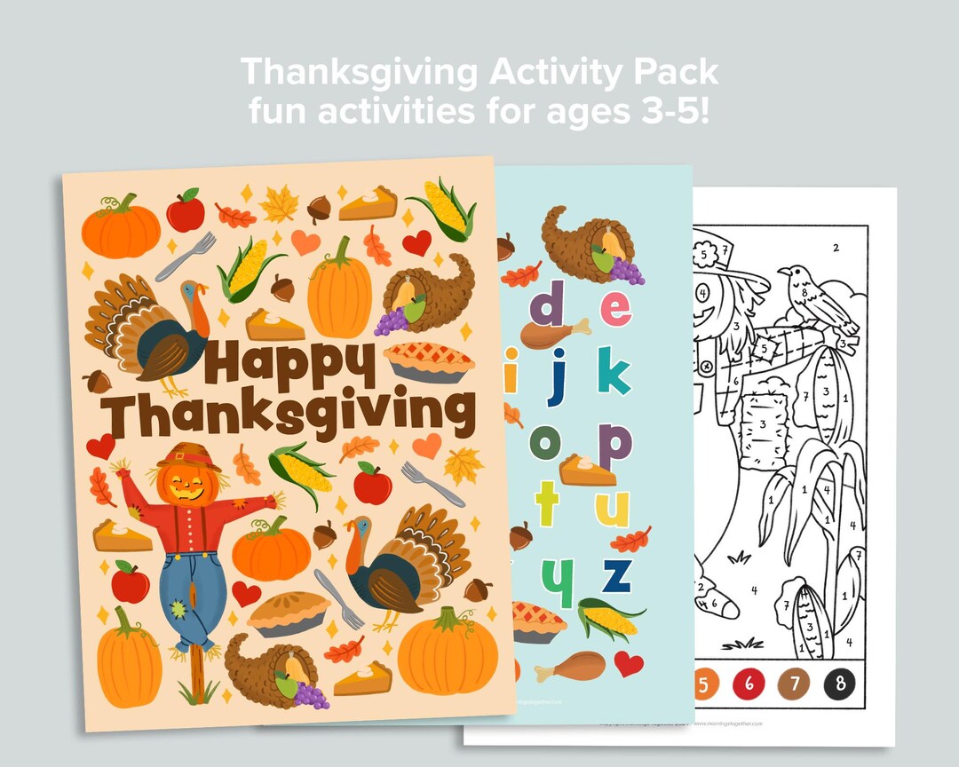 Thanksgiving Activity Pack | Homeschool Printables | Preschool ...