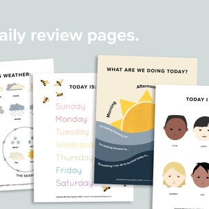 Preschool Circle Time Morning Menu Book Printable Calendar - Etsy