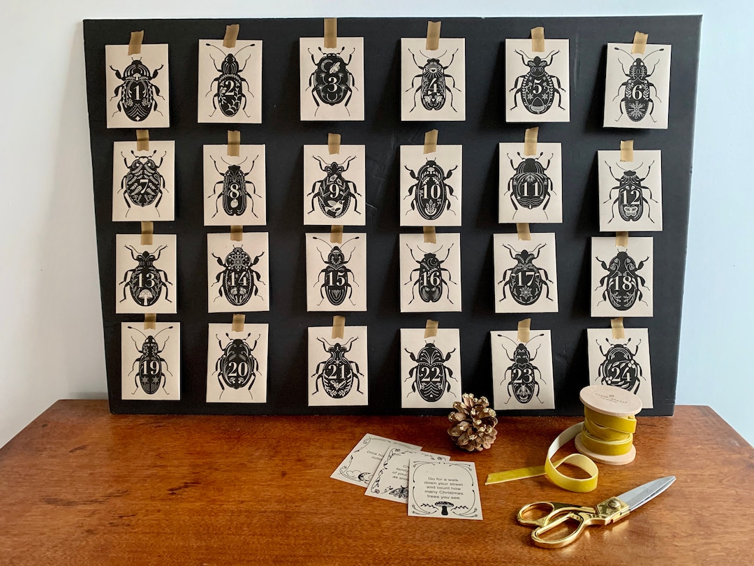 DIY Nature Advent Calendar Printable Editable Holiday Activity Pages ...