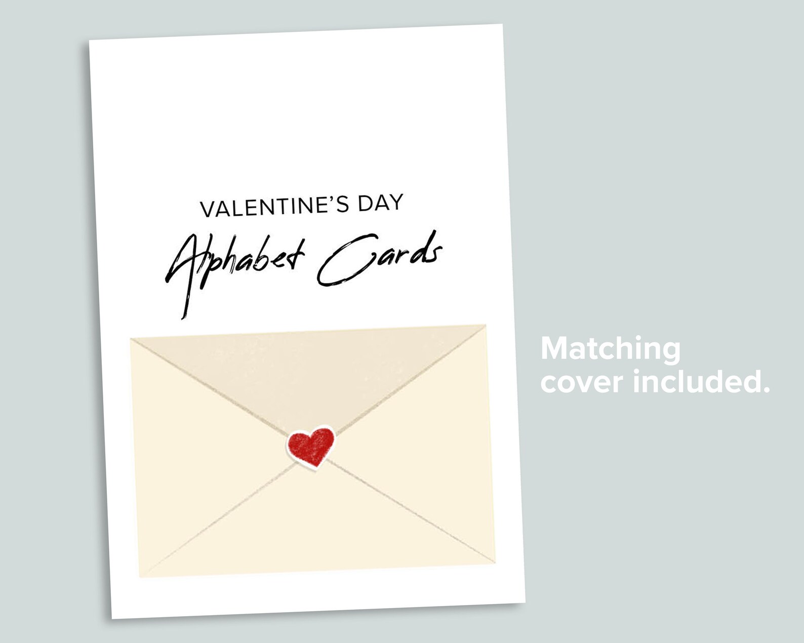 Valentine ABC Cards Printable Valentine's Day Alphabet - Etsy