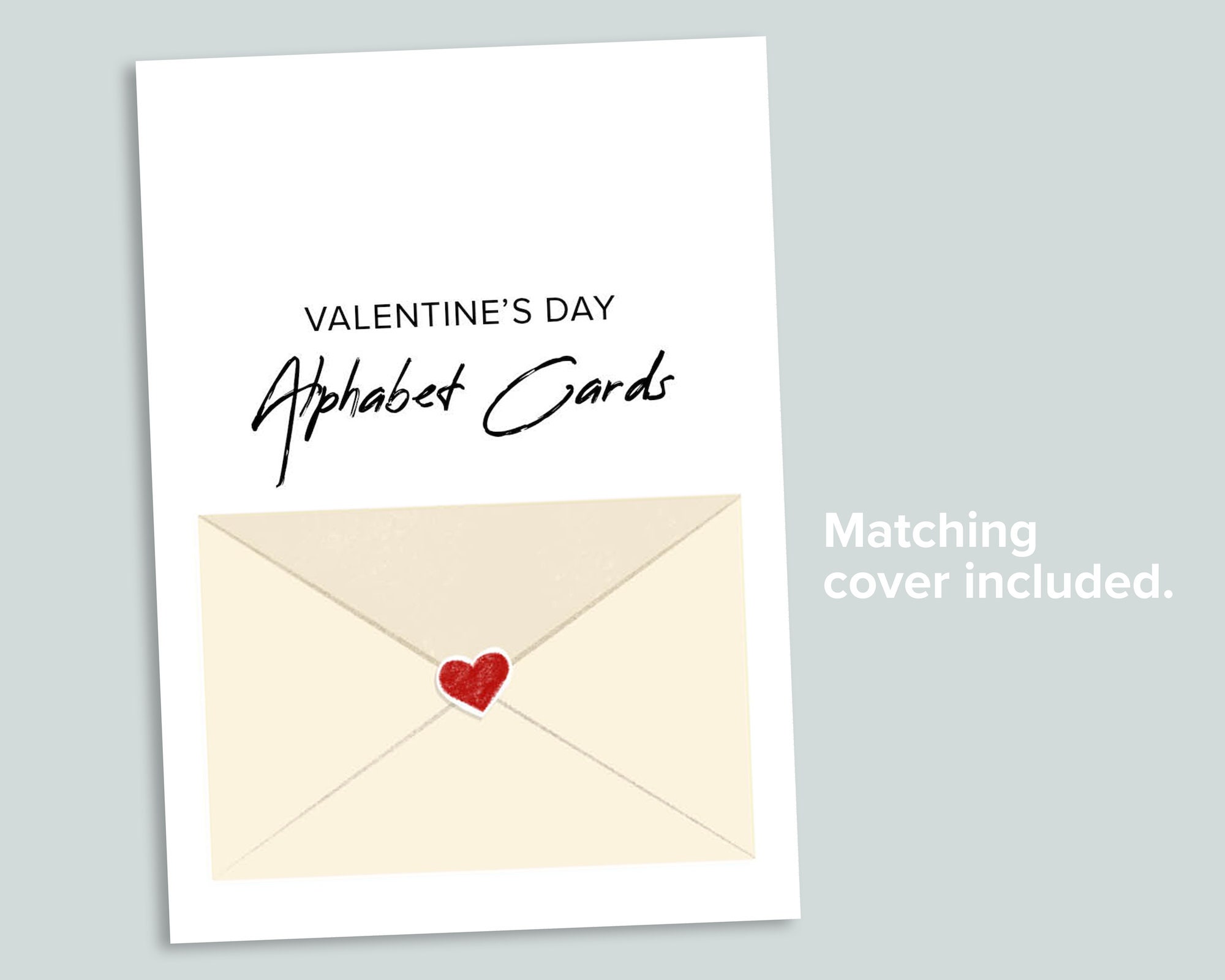 Valentine ABC Cards Printable Valentine's Day Alphabet - Etsy