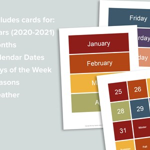 Large Preschool Calendar Board Printable Pages | Perpetual Today Date ...
