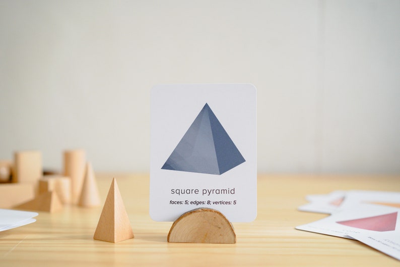 Minimalist 3D Shapes Flashcards Printable | Modern Geometry Basic Shape ...