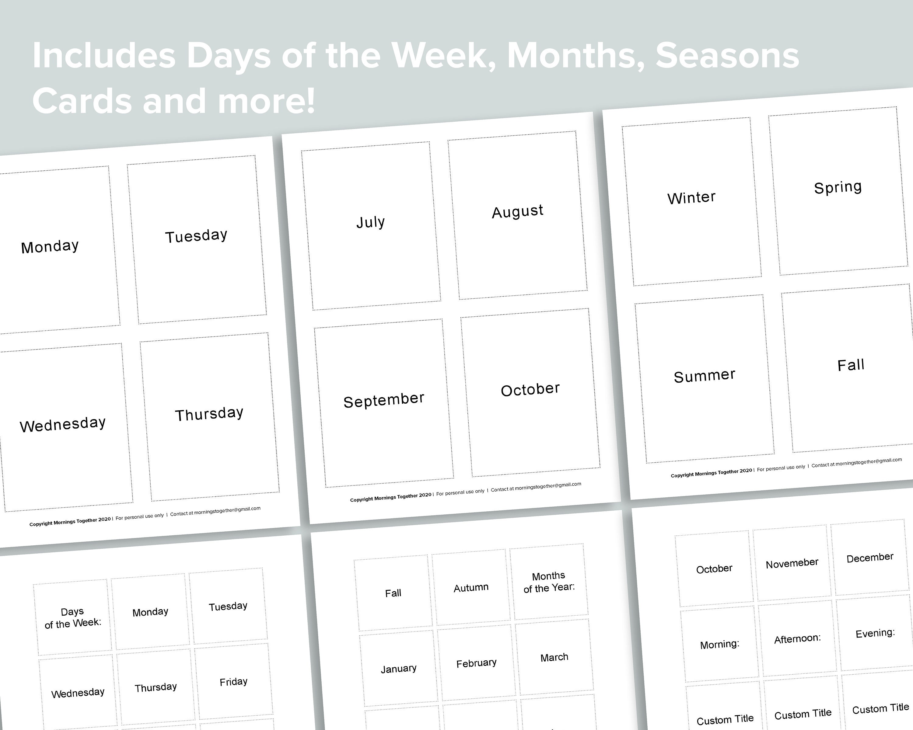 Editable Daily Rhythm Cards Printable Bundle Morning Evening | Etsy Canada