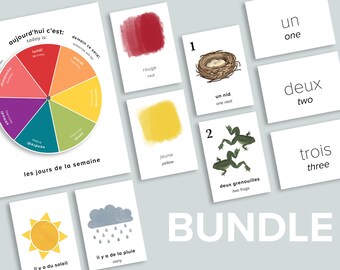 BUNDLE French Preschool Bilingual Homeschool Printable Color | Etsy