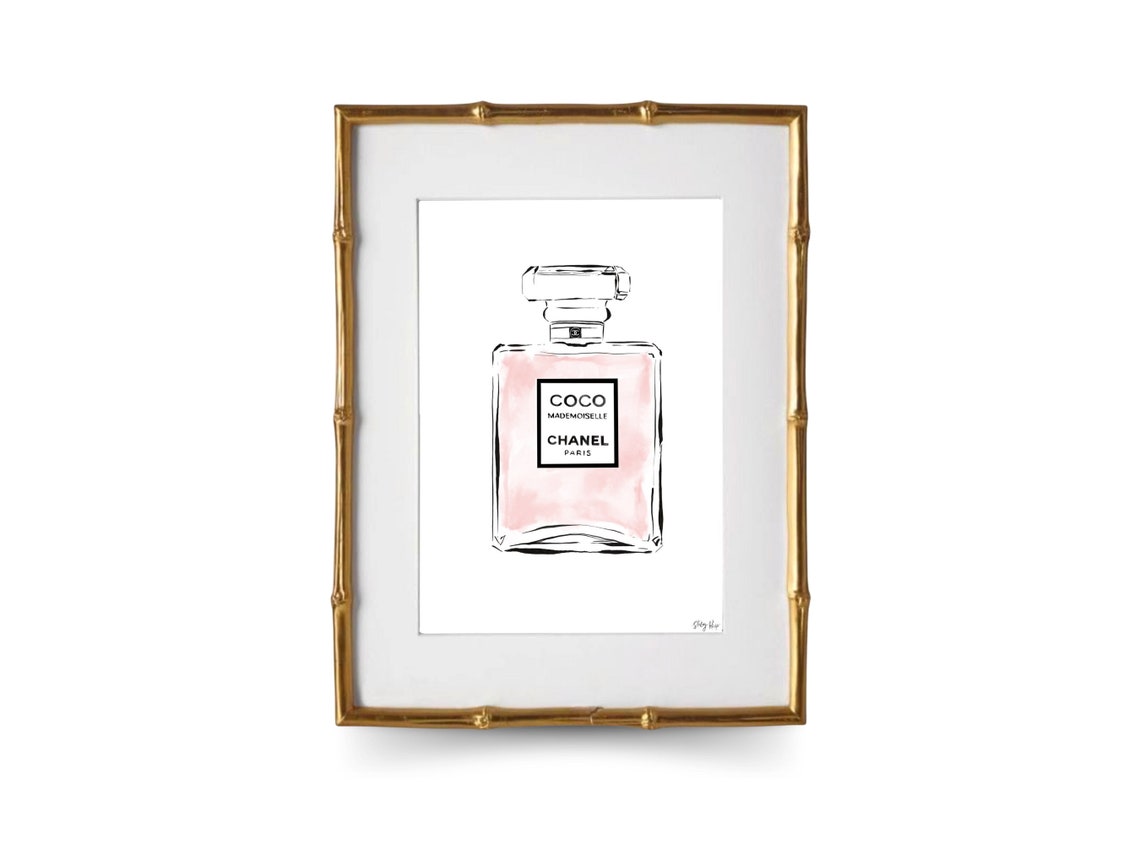 Coco Paris Perfume Bottle Art Print Designer Perfume Fashion ...