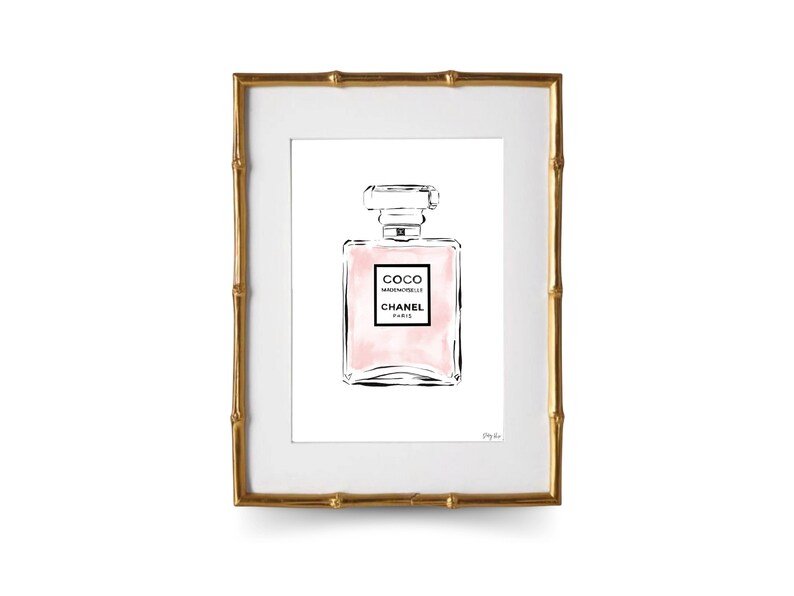 Coco Paris Perfume Bottle Art Print Designer Perfume Fashion ...