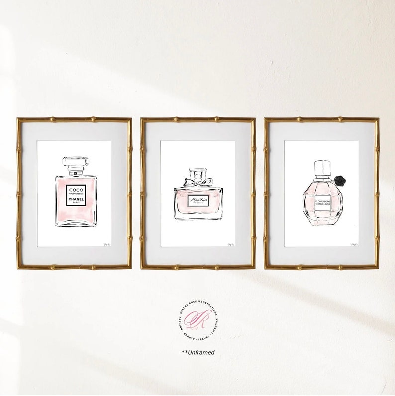 Coco Paris Perfume Bottle Art Print Designer Perfume Fashion ...