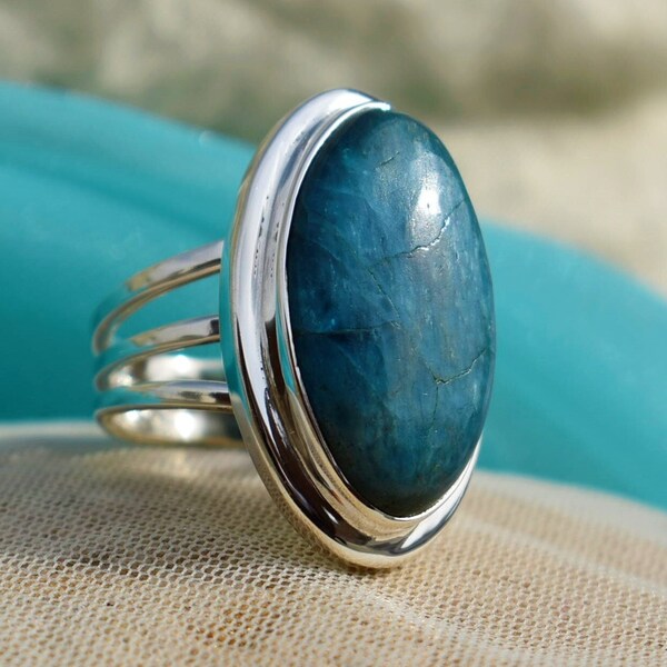 Blue Apatite Ring - Etsy