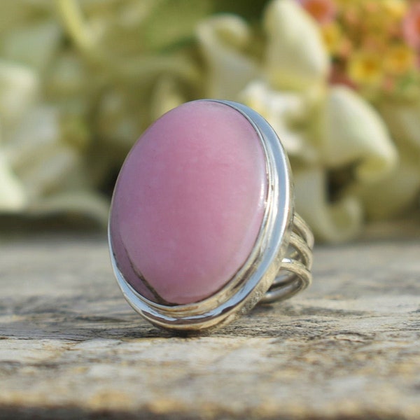 Pink Opal Ring - Etsy