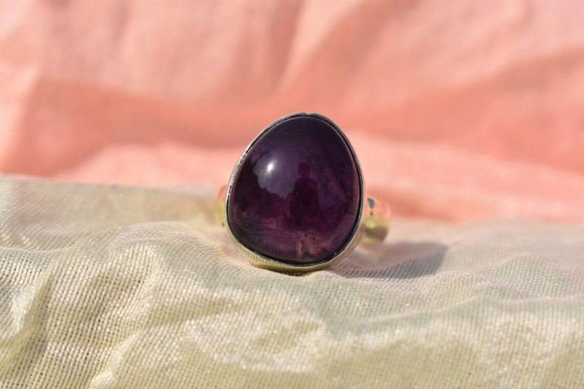 Beautiful Amethyst Ring Stacking Ring Natural Amethyst Ring | Etsy