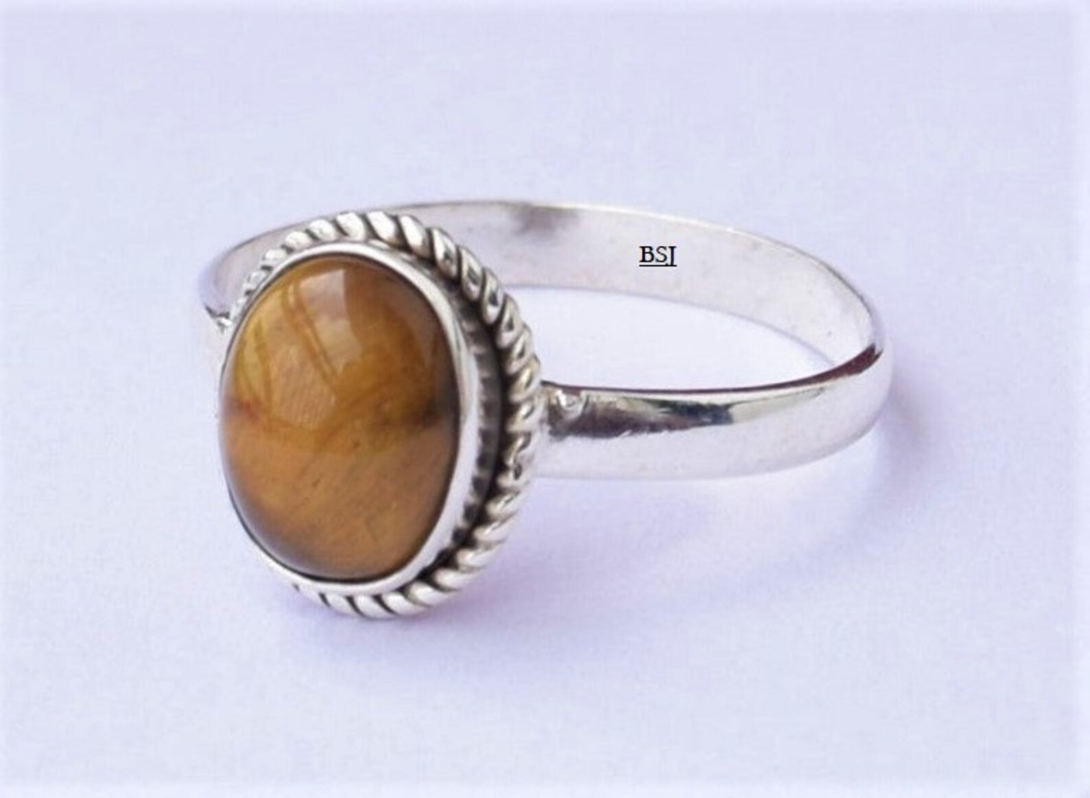 Tiger Eye Ring Tiger Eye Stone Ring 925 Sterling Silver | Etsy