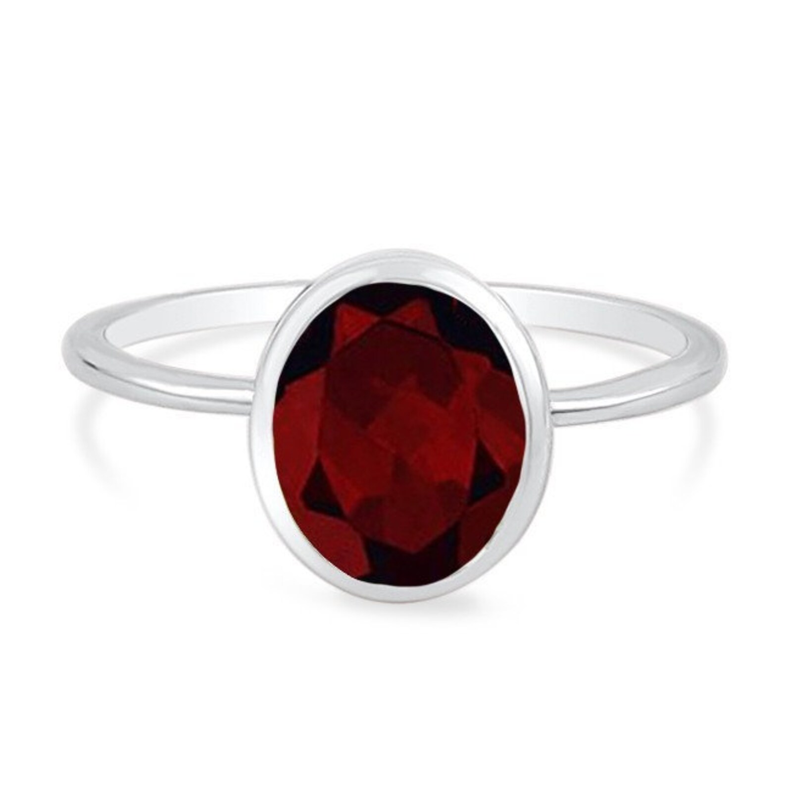 Special Garnet Ring 925 Sterling Silver Ring Red Stone Oval - Etsy