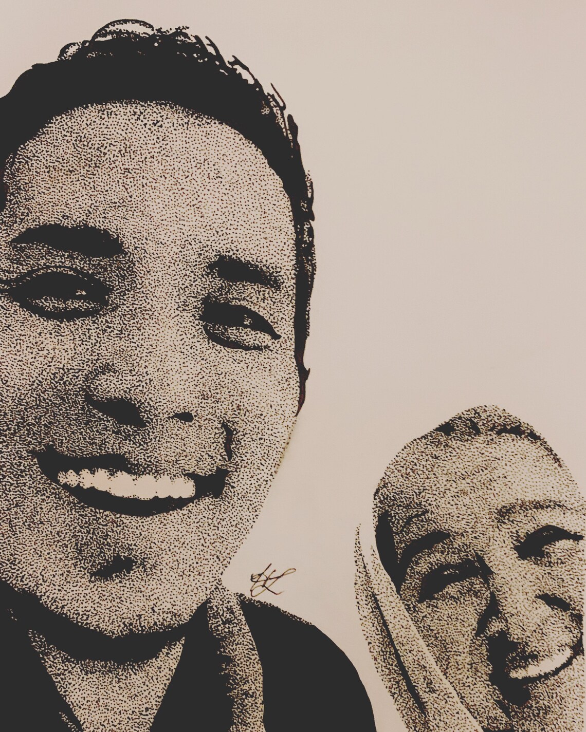 Custom Portrait Handmade Ink Portrait Stippling Portrait - Etsy Canada